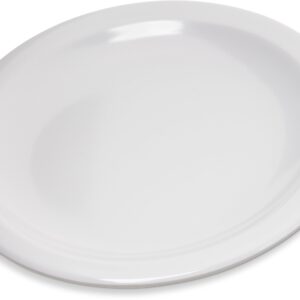 Carlisle FoodService Products Dallas Ware Reusable Plastic Plate Appetizer Plate with Rim for Buffets, Home, and Restaurants, Melamine, 5.5 Inches, White, (Pack of 48)