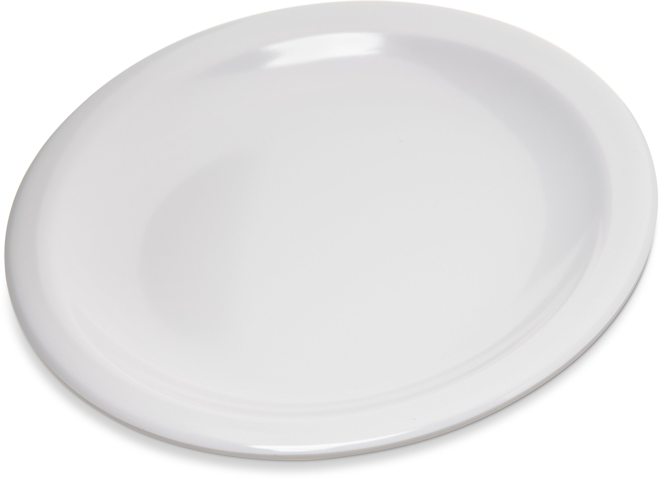 Carlisle FoodService Products Dallas Ware Reusable Plastic Plate Appetizer Plate with Rim for Buffets, Home, and Restaurants, Melamine, 5.5 Inches, White, (Pack of 48)