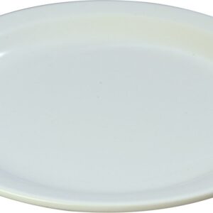 Carlisle FoodService Products Dallas Ware Reusable Plastic Plate Appetizer Plate with Rim for Buffets, Home, and Restaurants, Melamine, 5.5 Inches, White, (Pack of 48)