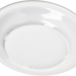 Carlisle FoodService Products Dallas Ware Reusable Plastic Plate Appetizer Plate with Rim for Buffets, Home, and Restaurants, Melamine, 5.5 Inches, White, (Pack of 48)