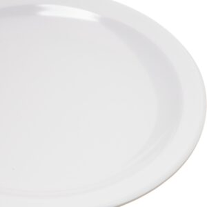 Carlisle FoodService Products Dallas Ware Reusable Plastic Plate Appetizer Plate with Rim for Buffets, Home, and Restaurants, Melamine, 5.5 Inches, White, (Pack of 48)