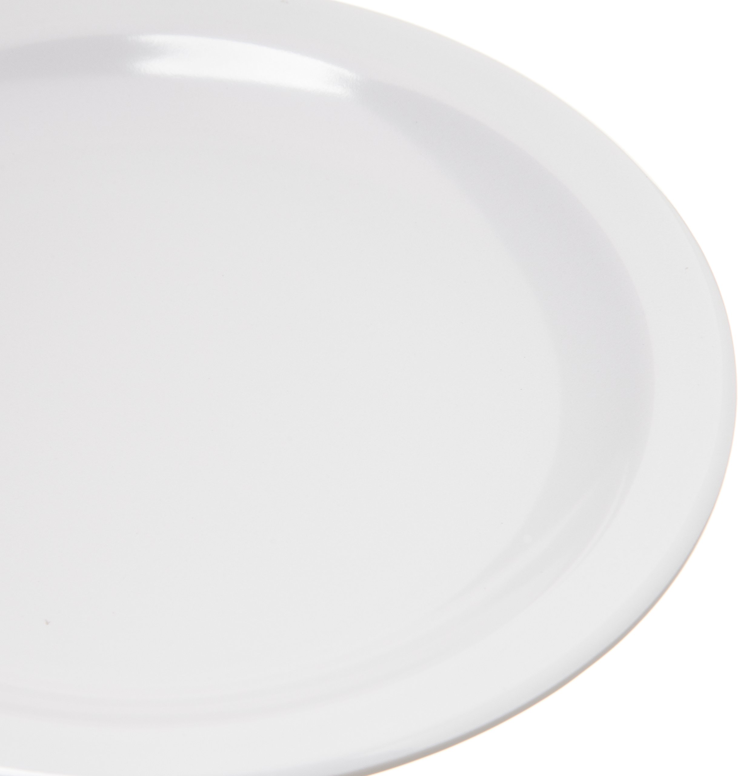 Carlisle FoodService Products Dallas Ware Reusable Plastic Plate Appetizer Plate with Rim for Buffets, Home, and Restaurants, Melamine, 5.5 Inches, White, (Pack of 48)