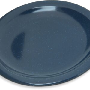 Carlisle FoodService Products Dallas Ware Reusable Plastic Plate Appetizer Plate with Rim for Buffets, Home, and Restaurants, Melamine, 5.5 Inches, Blue, (Pack of 48)