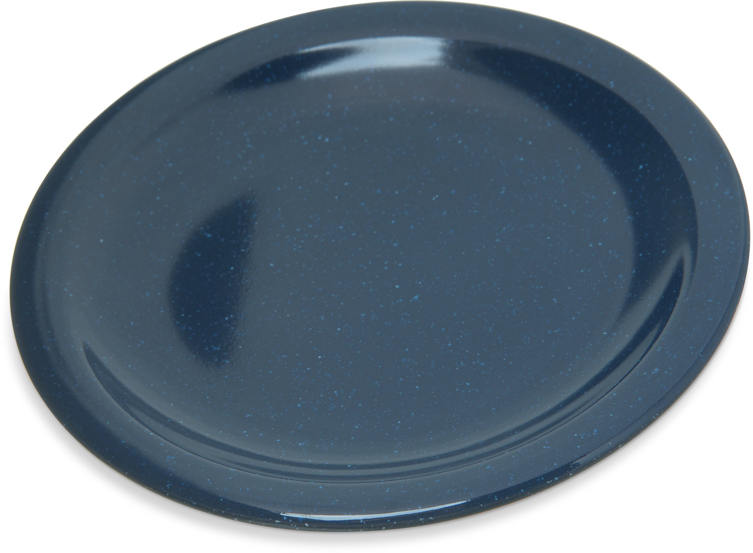 Carlisle FoodService Products Dallas Ware Reusable Plastic Plate Appetizer Plate with Rim for Buffets, Home, and Restaurants, Melamine, 5.5 Inches, Blue, (Pack of 48)