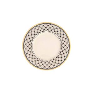 villeroy & boch audun promenade bread & butter plate, 6.25 in, white/gray/yellow