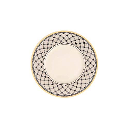 Villeroy & Boch Audun Promenade Bread & Butter Plate, 6.25 in, White/Gray/Yellow