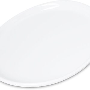 Carlisle FoodService Products Stadia Reusable Plastic Plate Appetizer Plate for Home and Restaurant, Melamine, 7.25 Inches, White