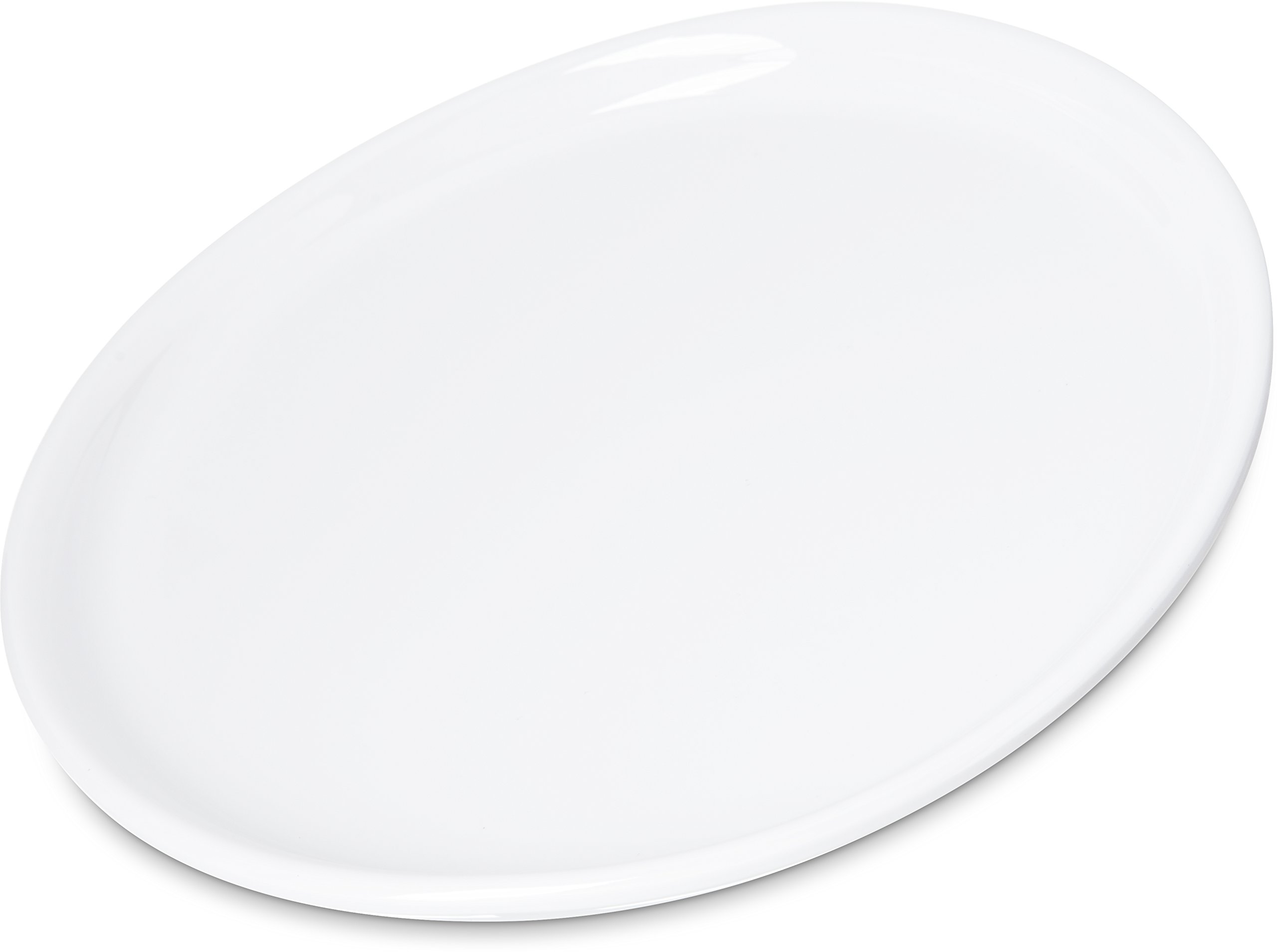 Carlisle FoodService Products Stadia Reusable Plastic Plate Appetizer Plate for Home and Restaurant, Melamine, 7.25 Inches, White