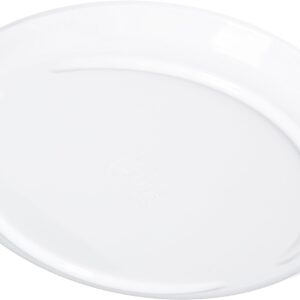 Carlisle FoodService Products Stadia Reusable Plastic Plate Appetizer Plate for Home and Restaurant, Melamine, 7.25 Inches, White