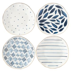 lenox blue bay 4-piece dessert plate set, 4.05 lb