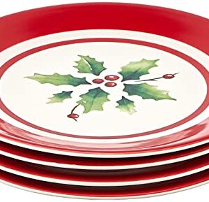 Lenox 890771 Holiday Handpaint Stripe 4-Piece Dessert Plate Set