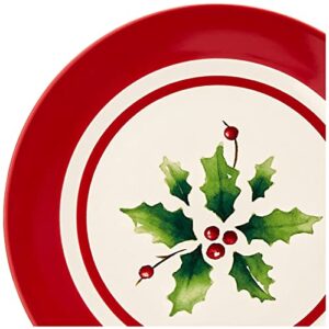 Lenox 890771 Holiday Handpaint Stripe 4-Piece Dessert Plate Set