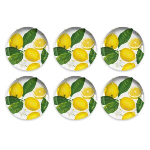 tarhong lemon fresh pure melamine salad plate, 8.5", set of 6