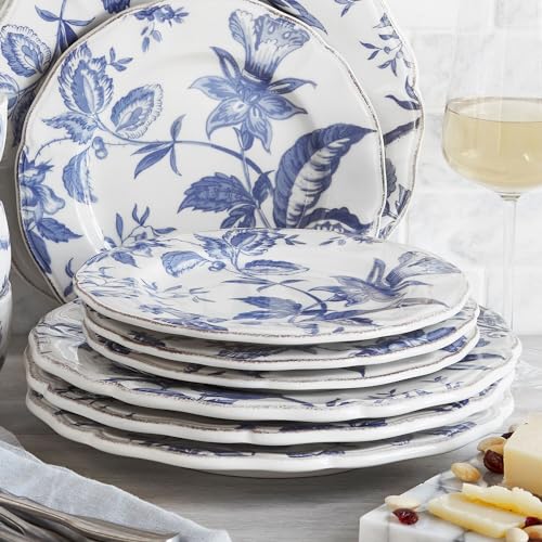 Sur La Table Italian Blue Floral Salad Plate