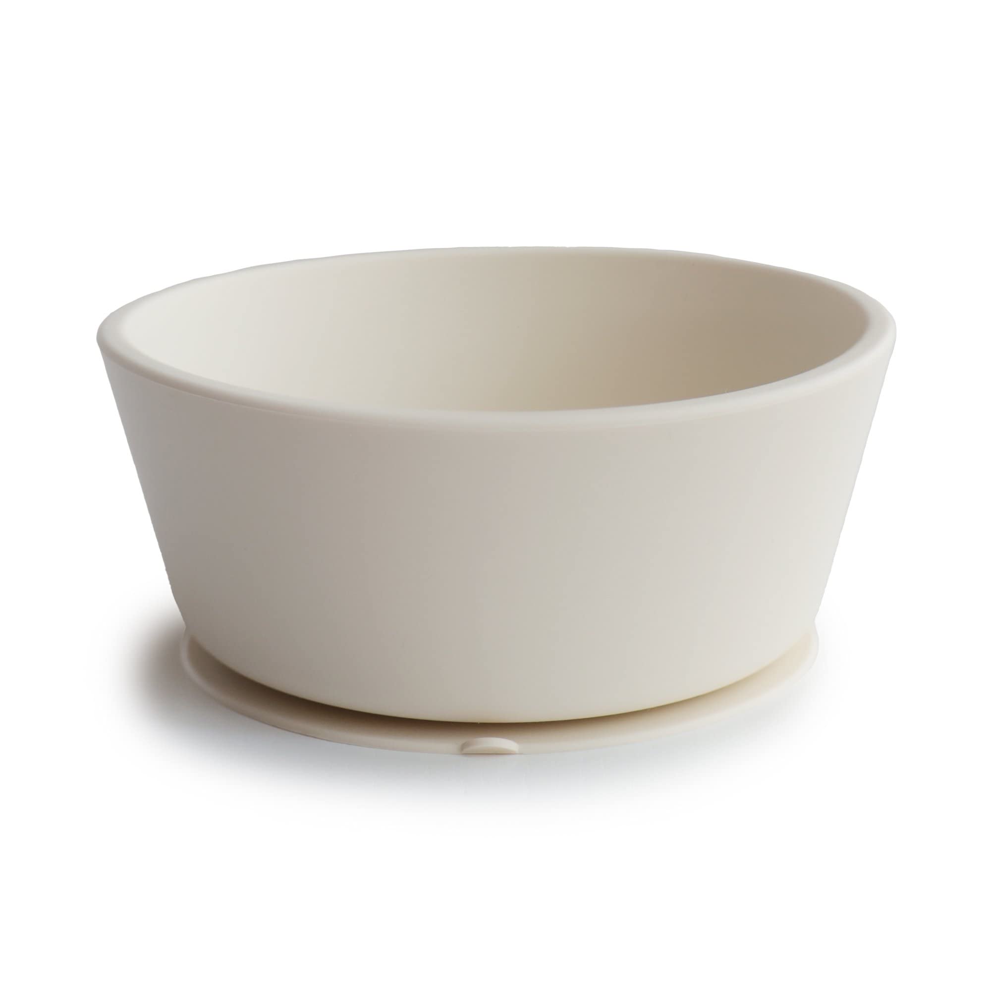 mushie Silicone Suction Bowl | BPA-Free Non-Slip Design (Ivory)