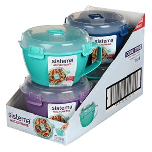 sistema microwave noodle bowl, 4 cup, 4 pack