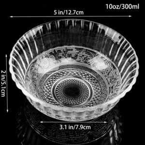 Youeon 18 Pcs 5 Inch Small Glass Bowls, 10 Oz Glass Salad Bowls, Meal Prep Bowls, Ice Cream Bowls Dessert Bowls Set, Candy Bowls Serving Bowls for Fruit, Candy, Snack, Dishwasher Safe