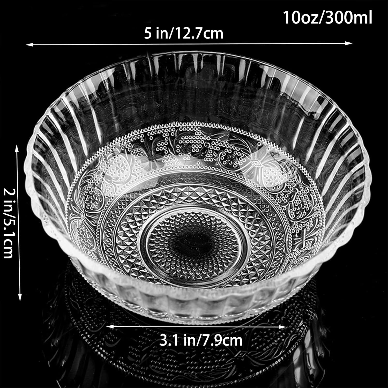 Youeon 18 Pcs 5 Inch Small Glass Bowls, 10 Oz Glass Salad Bowls, Meal Prep Bowls, Ice Cream Bowls Dessert Bowls Set, Candy Bowls Serving Bowls for Fruit, Candy, Snack, Dishwasher Safe