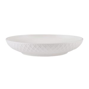 Mikasa Trellis Chip Resistant Set of 4 Pasta Bowls Set, 9-inch, 24 ounces, White