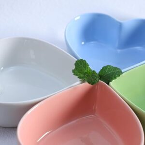 WAIT FLY Heart-shaped Bowls for Salad Soup Snack Dessert Best Kitchen Household Cooking Gifts for Home Kitchen, Pink/ Blue/ White/ Green