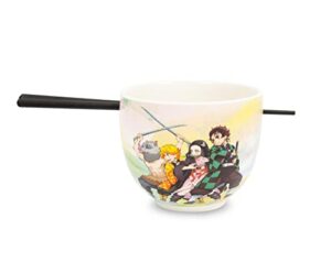 toynk demon slayer cast japanese dinnerware set | 18-ounce ramen bowl with chopsticks