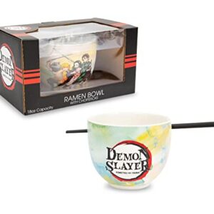 Toynk Demon Slayer Cast Japanese Dinnerware Set | 18-Ounce Ramen Bowl with Chopsticks