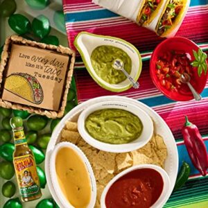 Mud Pie Fiesta Dip Bowl Set, Avocado, 5" X 6" | Spoon 3 1/2"