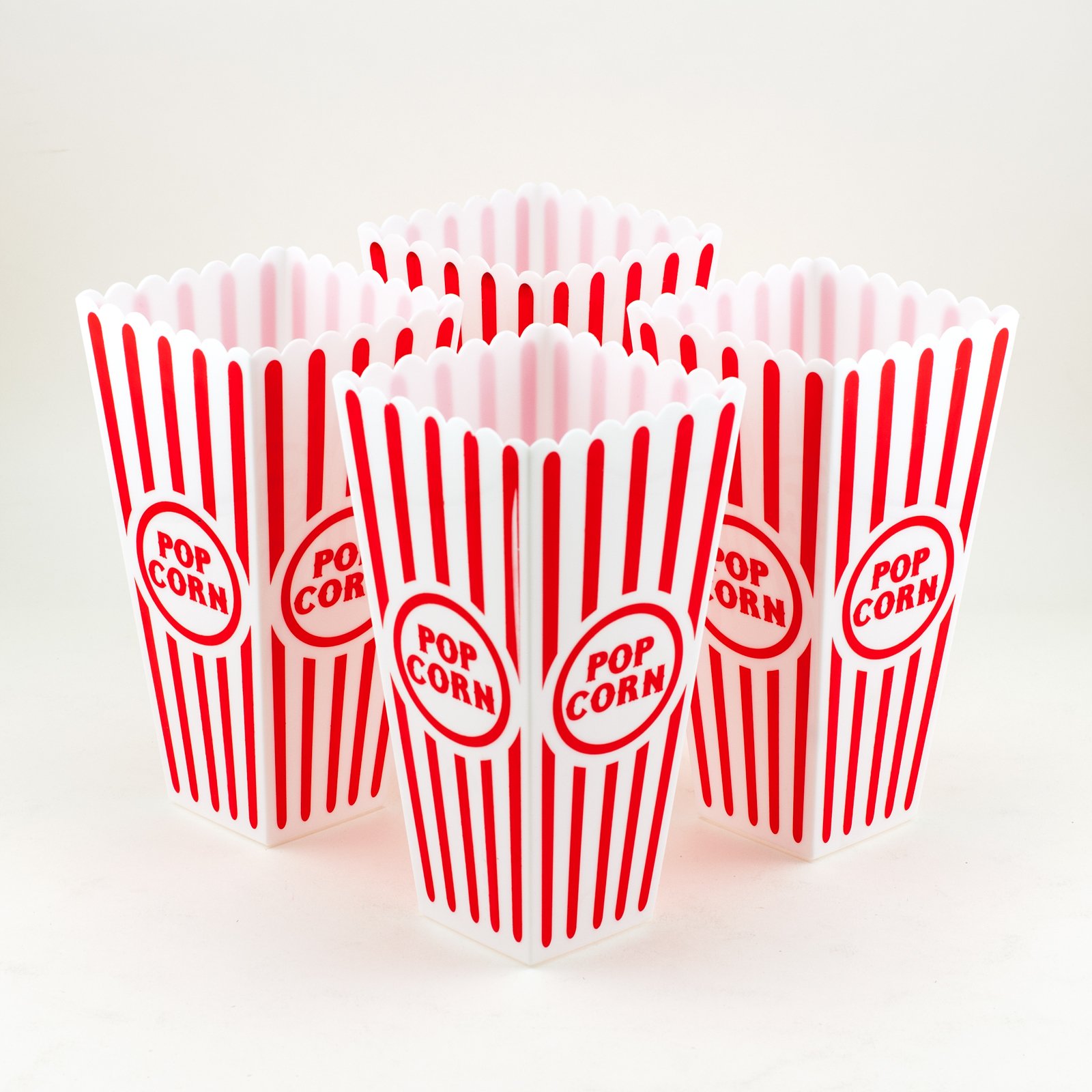 Tytroy 8 Piece Plastic Reusable Movie Theater Style Popcorn Containers Set Holiday Gift Christmas