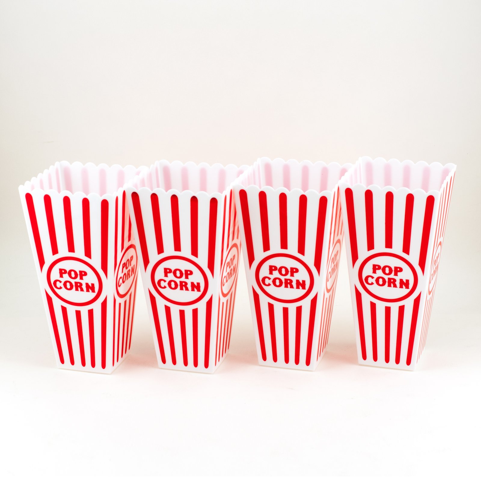 Tytroy 8 Piece Plastic Reusable Movie Theater Style Popcorn Containers Set Holiday Gift Christmas