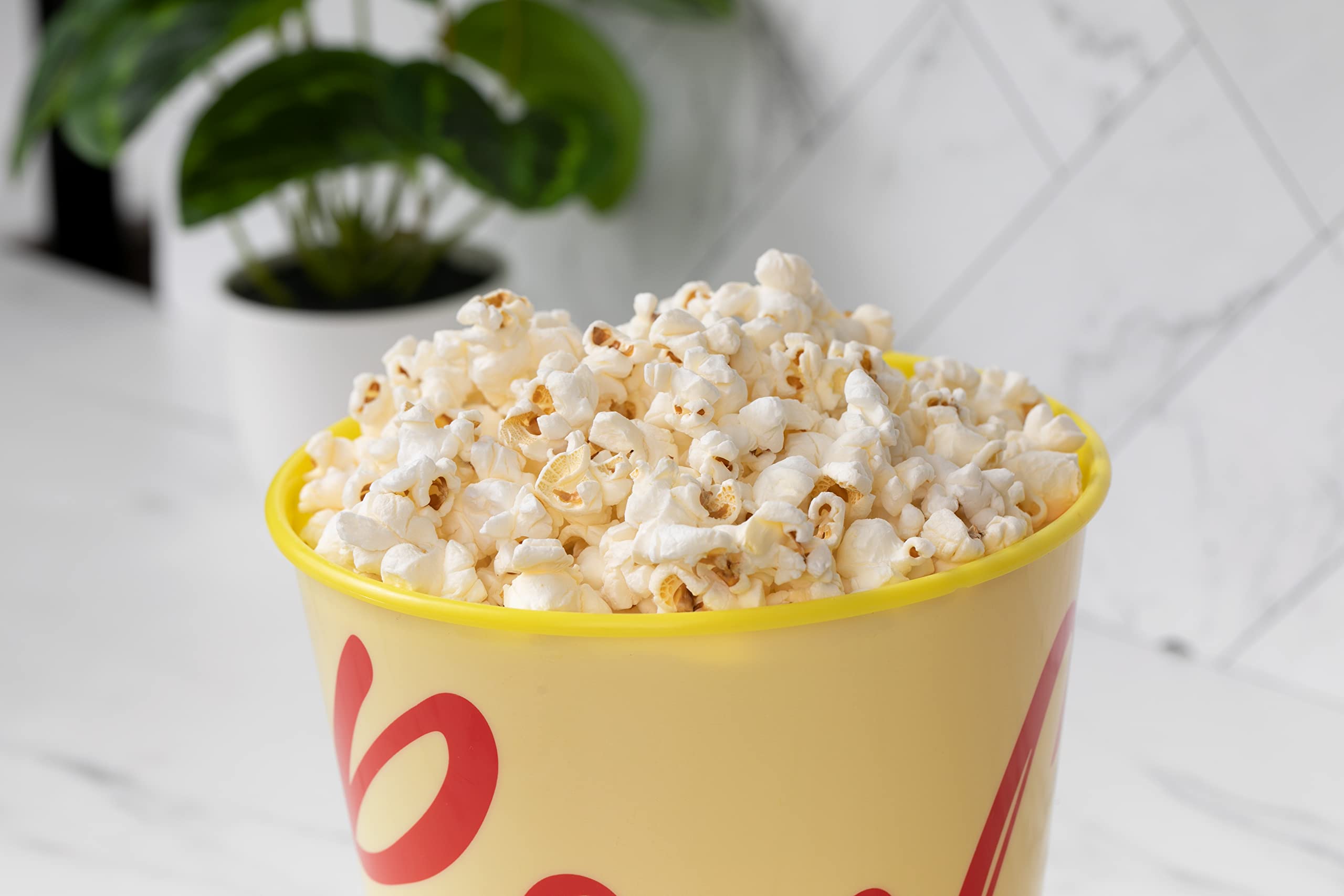 CORE3 INTL Popcorn Bowl Set (6) for Movie Theater Night - (BPA Free), Reusable Plastic Popcorn Containers, Washable in the Dishwasher Set of 6