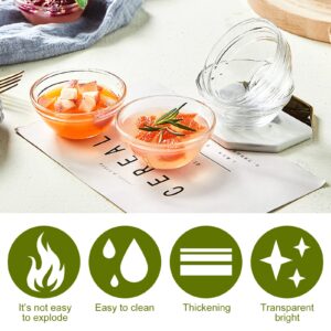 10 Pack 3" Clear Glass Bowls, 2.5oz Soy Sauce Dipping Bowls, Stackable Serving Bowls for Ramekins Appetizer Tray, Sauce Dish/Bowls, Tomato Sauce, Salad Dressing for BBQ, Home, Party, Picnic, Gathering