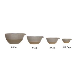 Creative Co-Op Stoneware White Batter (Set of 4) Bowls