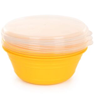 Mintra Home Plastic Bowls with Covers 4/PK (Yellow)