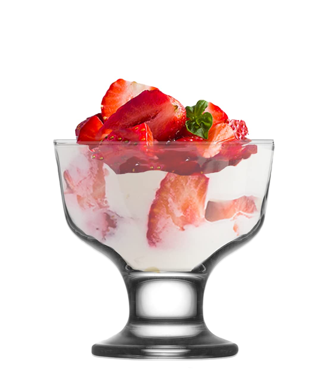 Vikko Dessert Bowls, 7 Ounce Ice Cream Sundae Bowls, Set of 6 Footed Dessert Cup For Ices, Pudding, Fruit, and More, Dishwasher Safe