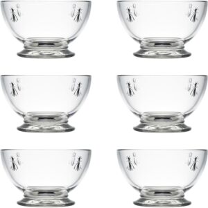 la rochere napoleon bee bowl (set of 6), 9 oz, clear