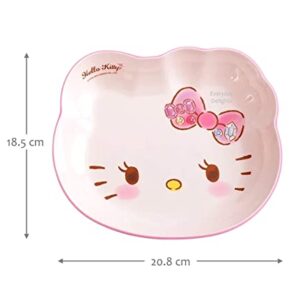 Hello Kitty Cute Pink Dinnerware Flatware Meal Set – Plate Bowl Cup Spoon, 4 pieces