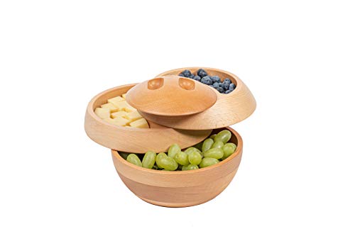 tappas All-Natural Serving Container, Tiered Tray, Charcuterie Sphere, Original