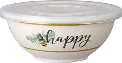 Primitives by Kathy Melamine Bowls & Lids, Set of 3, Bees