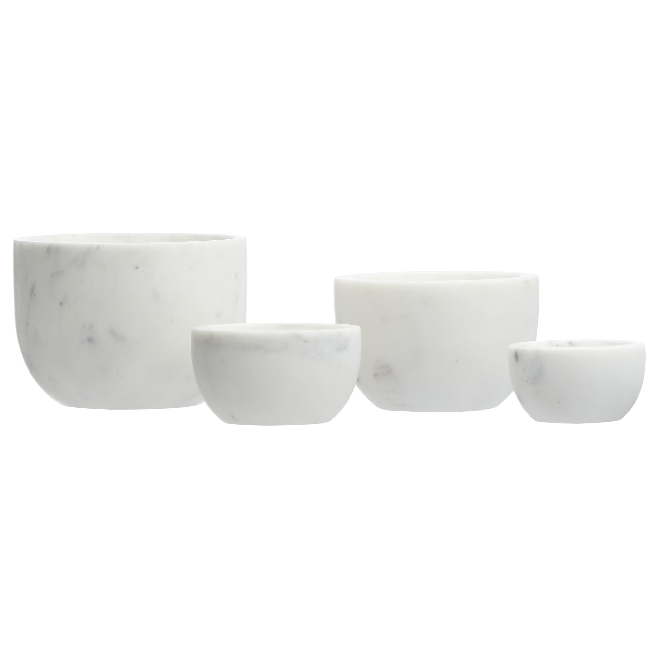 Creative Co-Op White Marble (Set of 4) Bowl