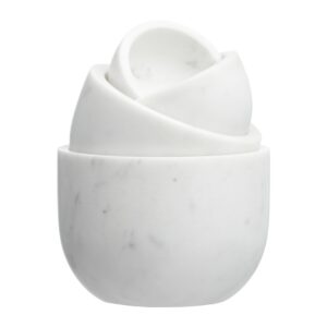 Creative Co-Op White Marble (Set of 4) Bowl