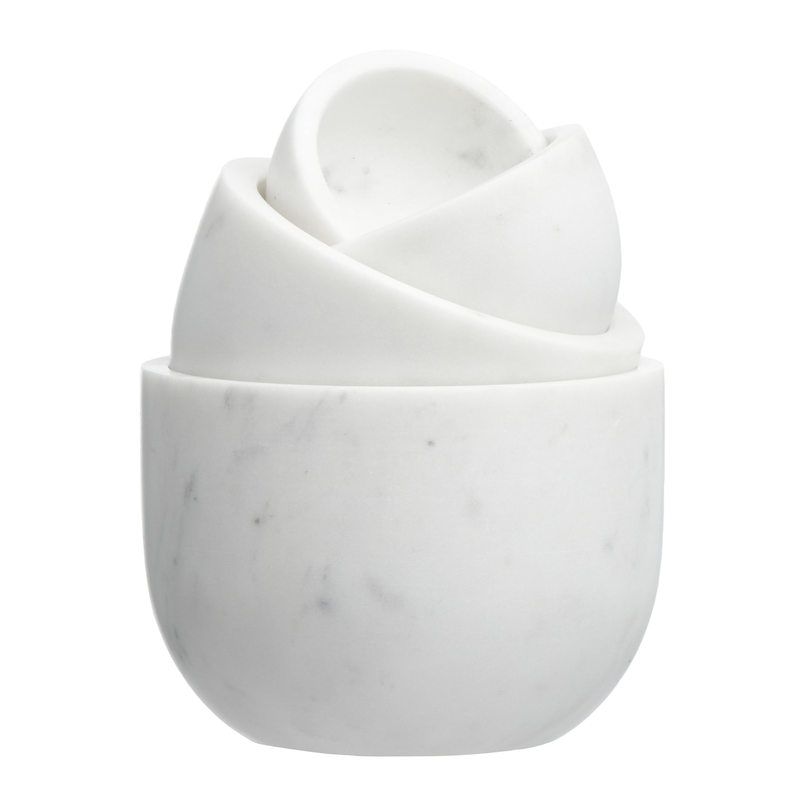 Creative Co-Op White Marble (Set of 4) Bowl