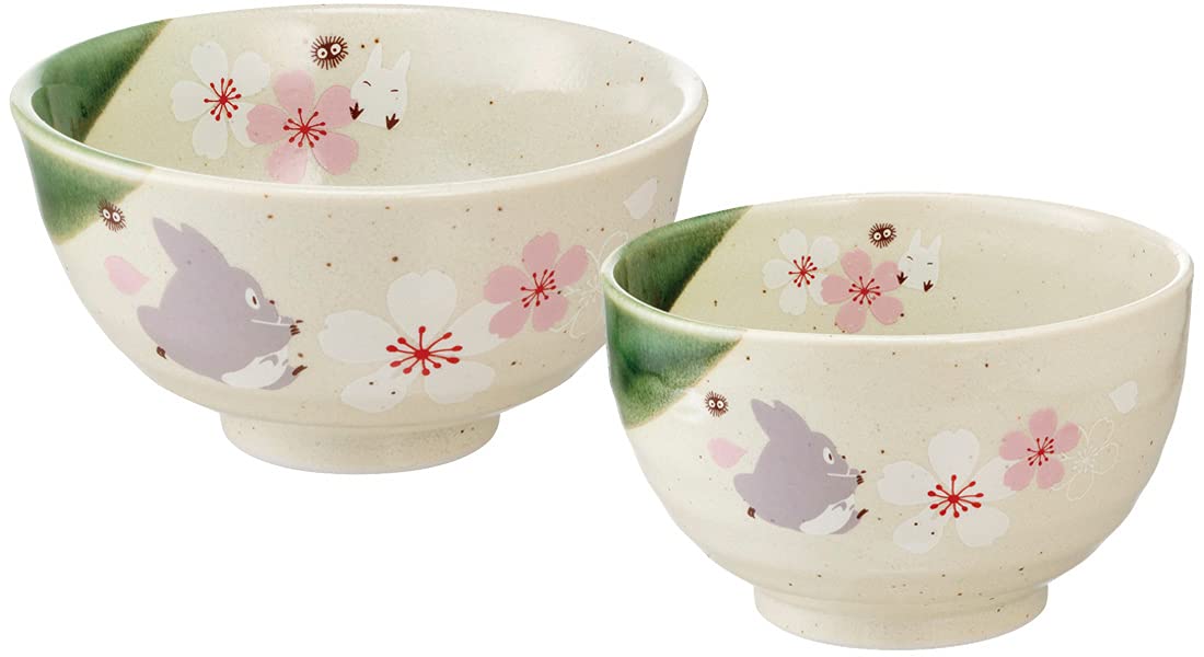 Studio Ghibli - My Neighbor Totoro - Sakura/Cherry Blossom, Skater Traditional Japanese Porcelain Dish Series - Small Rice Bowl