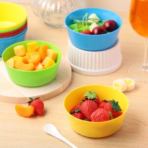 Yinder 36 Pcs Kids Plastic Bowls Set 10 oz Toddler Bowls Colorful Kids Bowls Microwave Dishwasher Safe Cereal Bowls Salad Dessert Soup Bowls for Home Parties Events School, Red Green Blue and Yellow