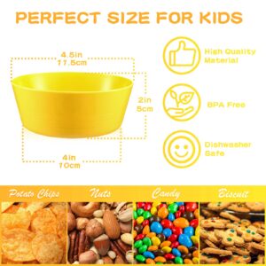 Yinder 36 Pcs Kids Plastic Bowls Set 10 oz Toddler Bowls Colorful Kids Bowls Microwave Dishwasher Safe Cereal Bowls Salad Dessert Soup Bowls for Home Parties Events School, Red Green Blue and Yellow