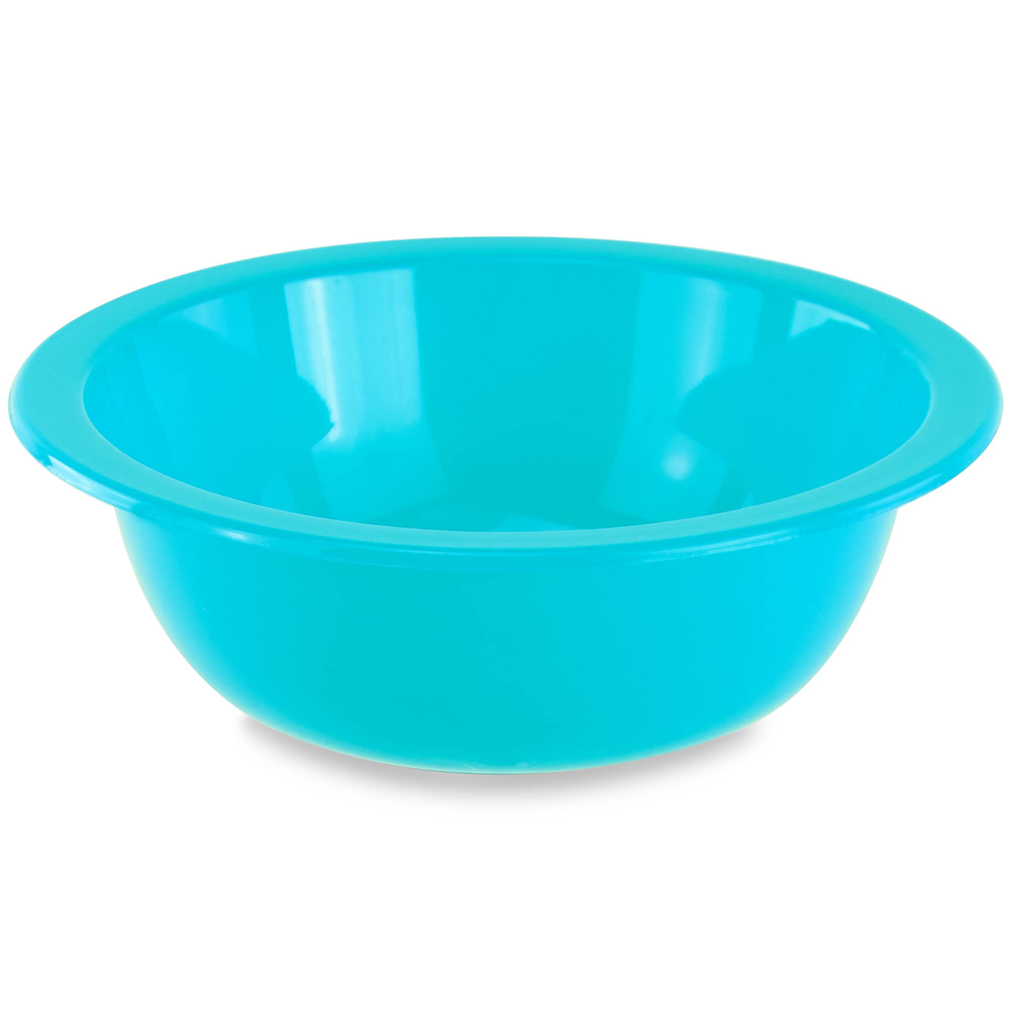 DecorRack Set of 4 Cereal Bowls, Soup Bowl for Salad, Fruit, Dessert, Snack, Small Serving and Mixing Bowls, BPA Free - Plastic, Shatter Proof and Unbreakable, Turquoise, 28 oz (Set of 4)