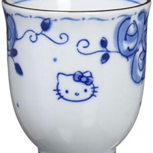 Sanrio 307132 Hello Kitty Blue Rose (Dyed) Tea Cup (with Gift Box), 6.8 fl oz (200 ml), White