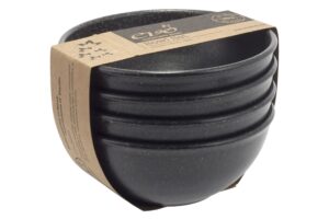 evo sustainable goods 16 oz. bowl set, black