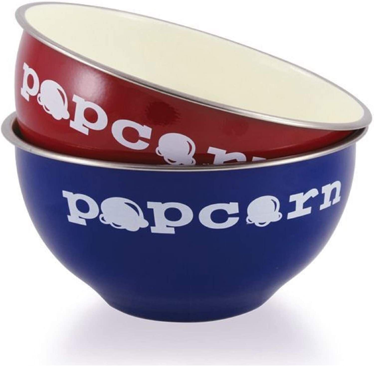 Grant Howard 51105 Stainless Steel Coated Popcorn Bowl, One Bowl Only, Assorted, 48 oz