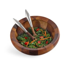 Nambe Yaro Salad Bowl with Servers