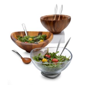 Nambe Yaro Salad Bowl with Servers